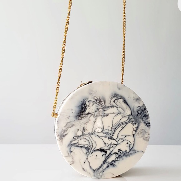 Ramla | Bags | New Ramla Infinity Round Marble Crossbody Handbag | Poshmark